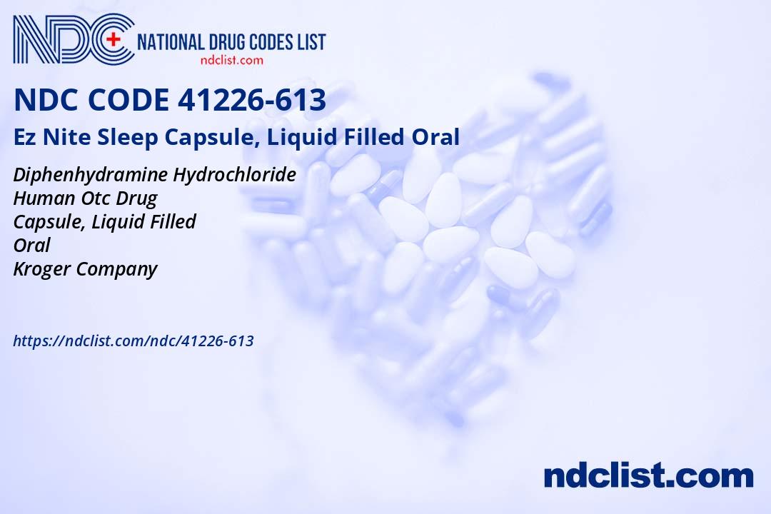 NDC 41226-613 Ez Nite Sleep Capsule, Liquid Filled Oral