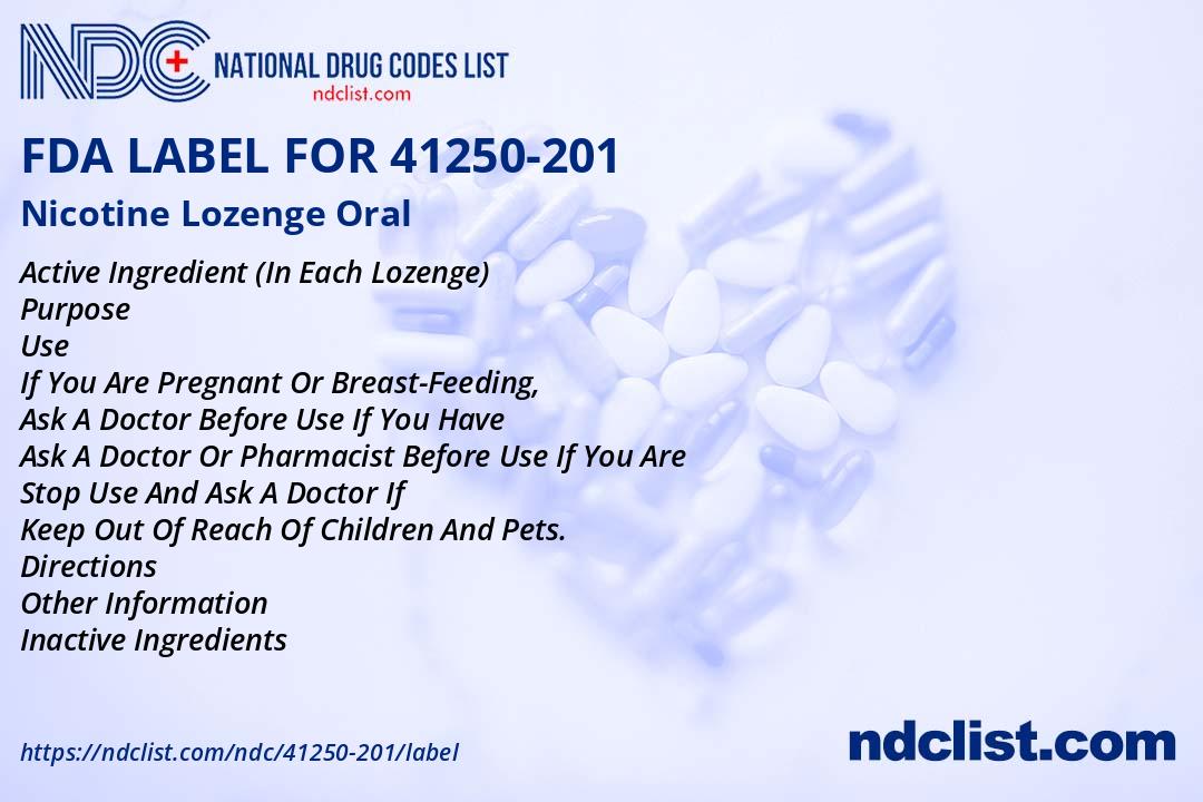 FDA Label for Nicotine Lozenge Oral - Indications, Usage & Precautions