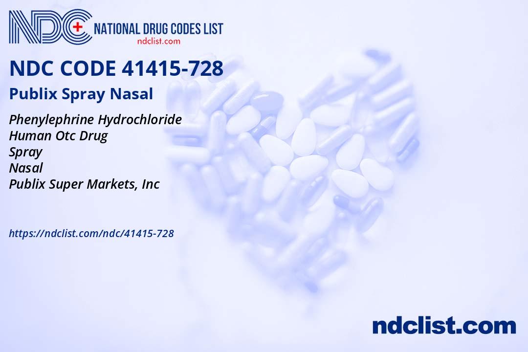 NDC 41415-728 Publix Spray Nasal