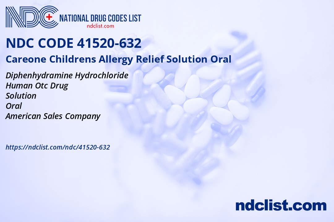 NDC 41520-632 Careone Childrens Allergy Relief Solution Oral