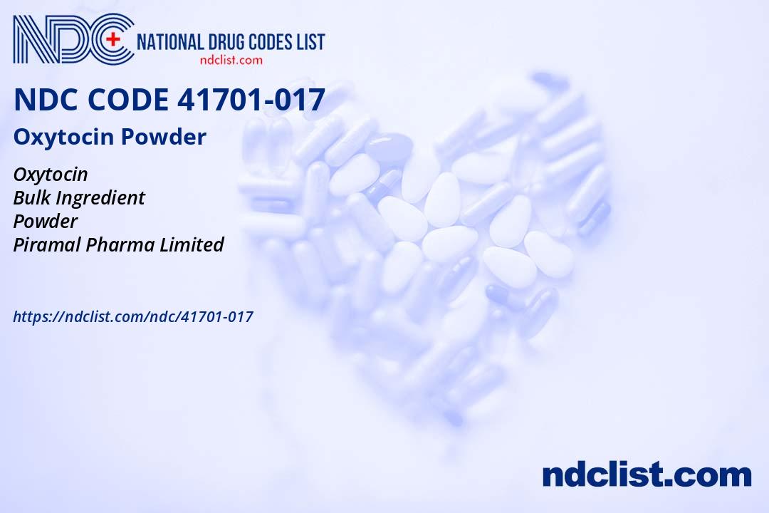NDC 41701-017 Oxytocin Powder