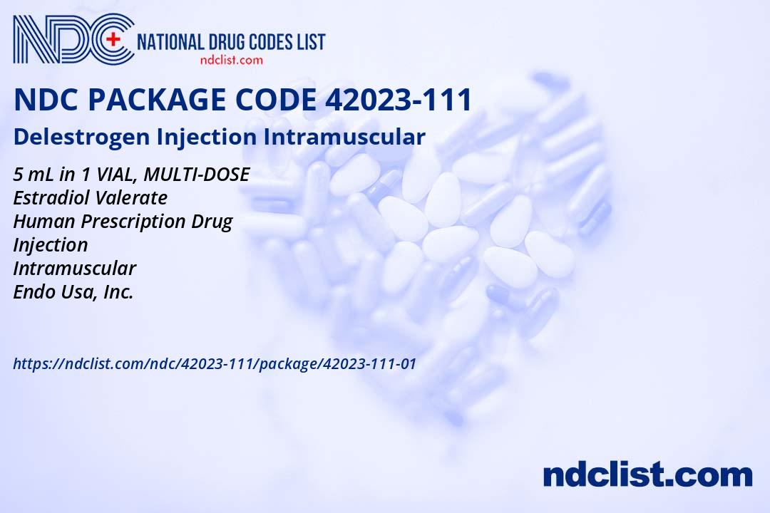 NDC Package 42023-111-01 Delestrogen Injection Intramuscular