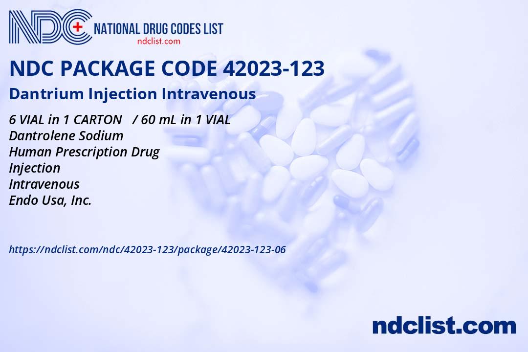 Dantrium Injection- NDC42023-123-06