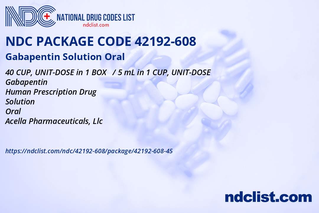 Gabapentin Solution- NDC42192-608-45