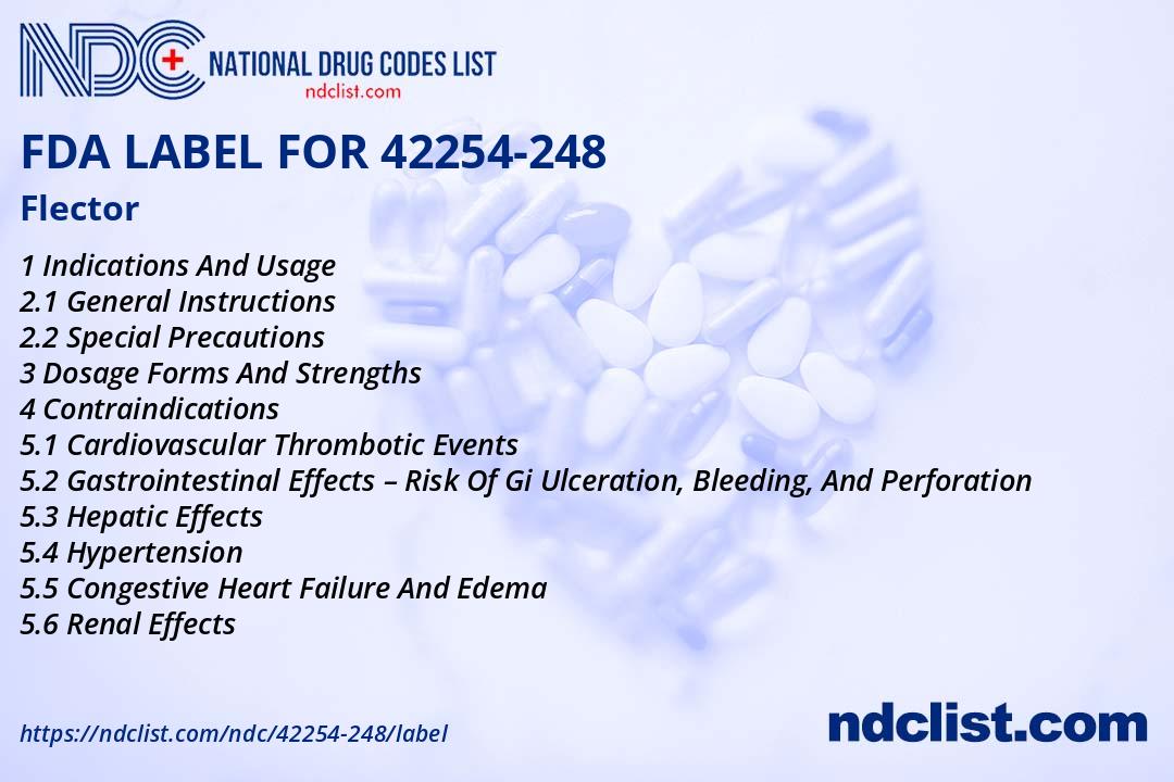 FDA Label for Flector - Indications, Usage & Precautions