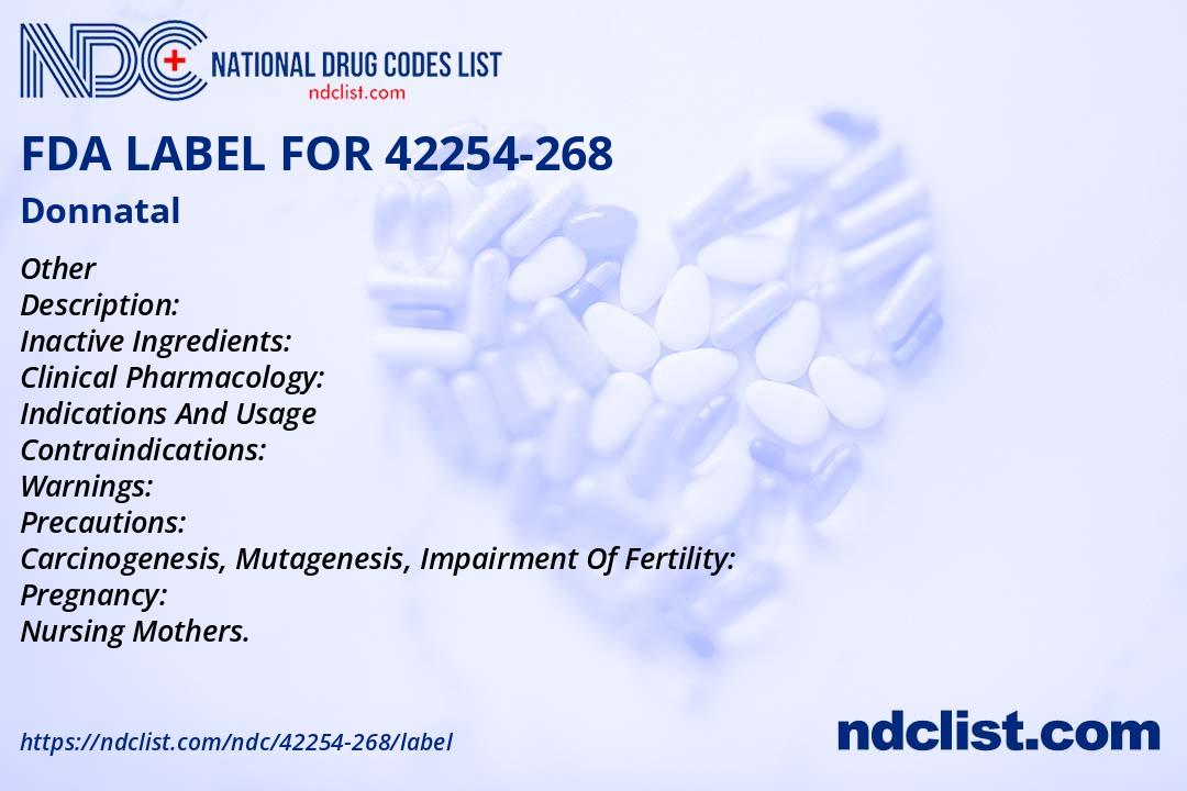 FDA Label for Donnatal - Indications, Usage & Precautions