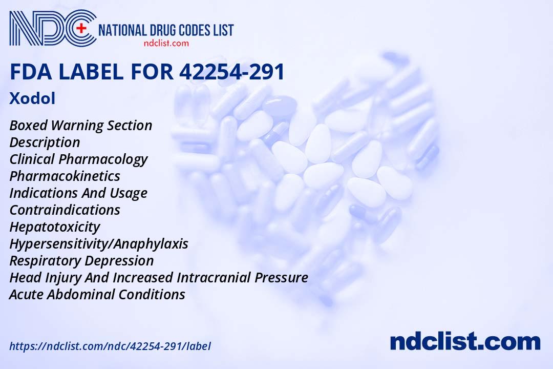 FDA Label for Xodol - Indications, Usage & Precautions