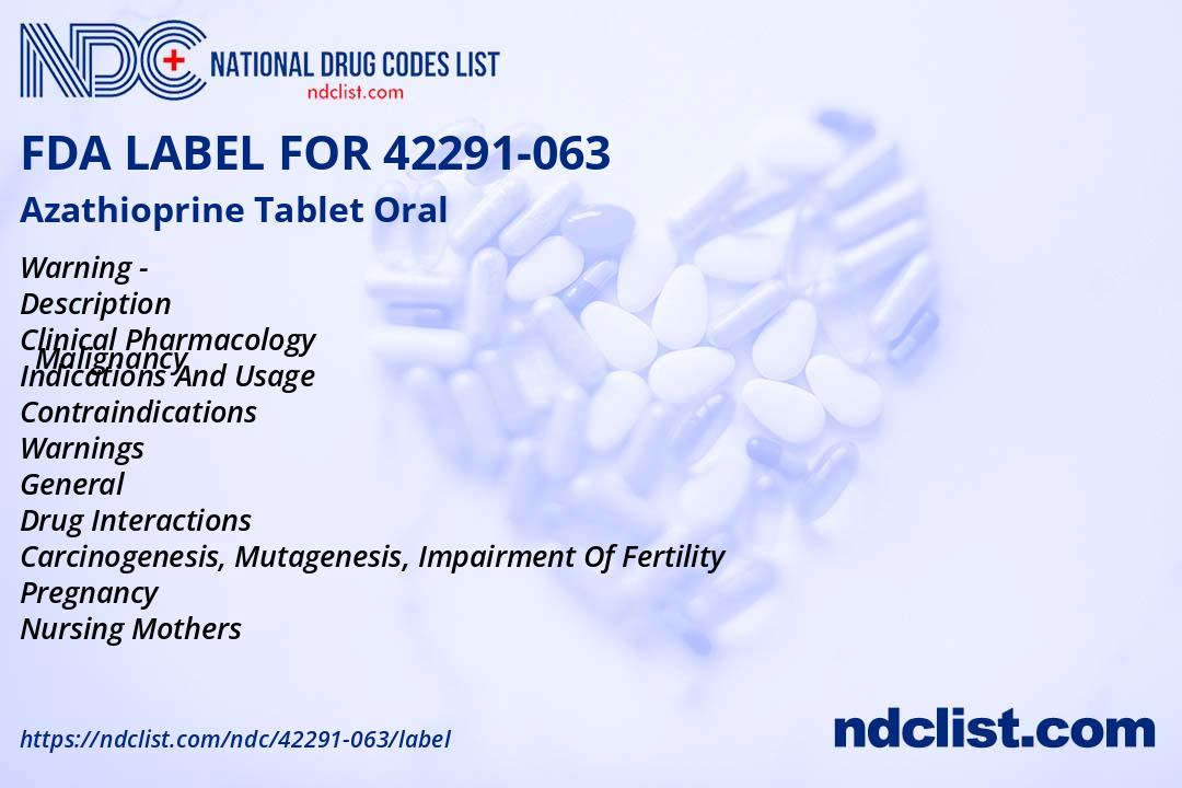 FDA Label for Azathioprine Tablet Oral - Indications, Usage & Precautions