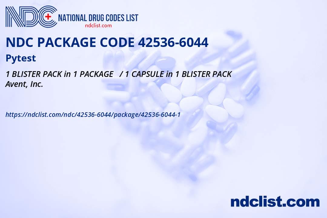 NDC Package 42536-6044-1 Pytest