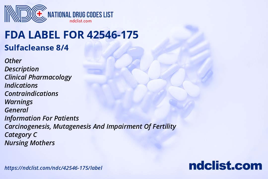 Sulfacleanse 8/4- FDA Label NDC42546-175