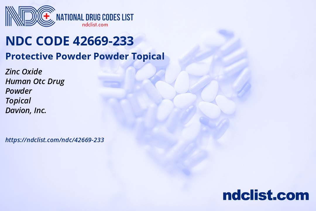 NDC 42669-233 Protective Powder Powder Topical