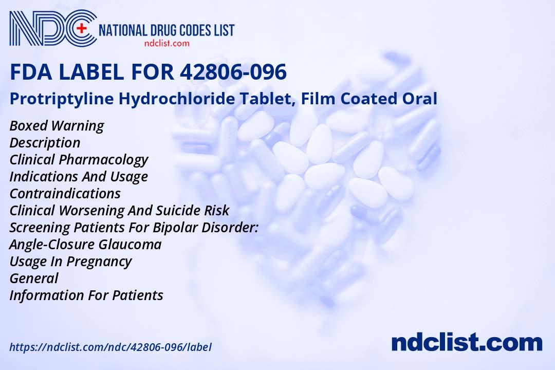 FDA Label for Protriptyline Hydrochloride Tablet, Film Coated Oral ...