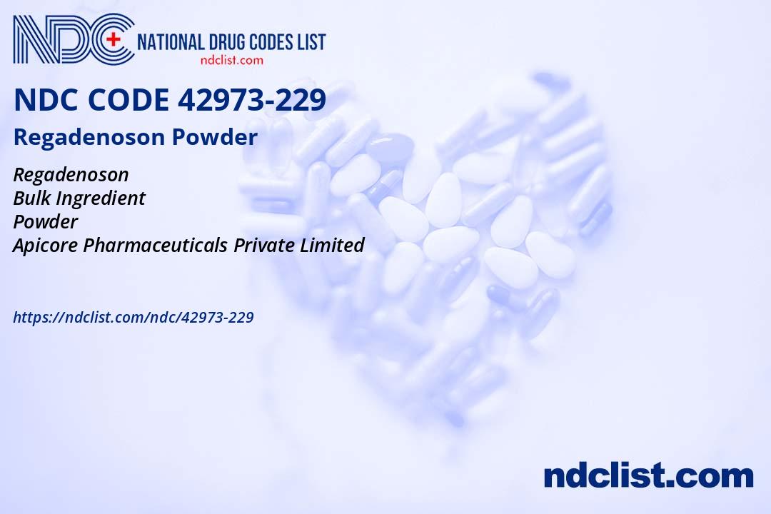 NDC 42973-229 Regadenoson Powder