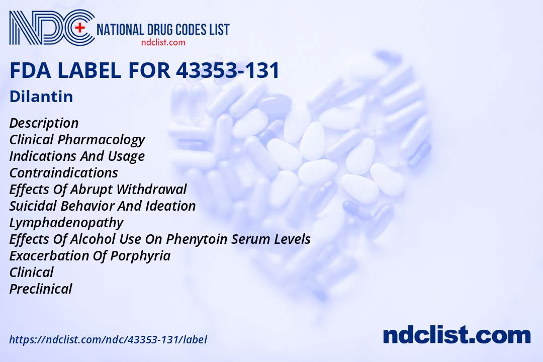 FDA Label for Dilantin - Indications, Usage & Precautions