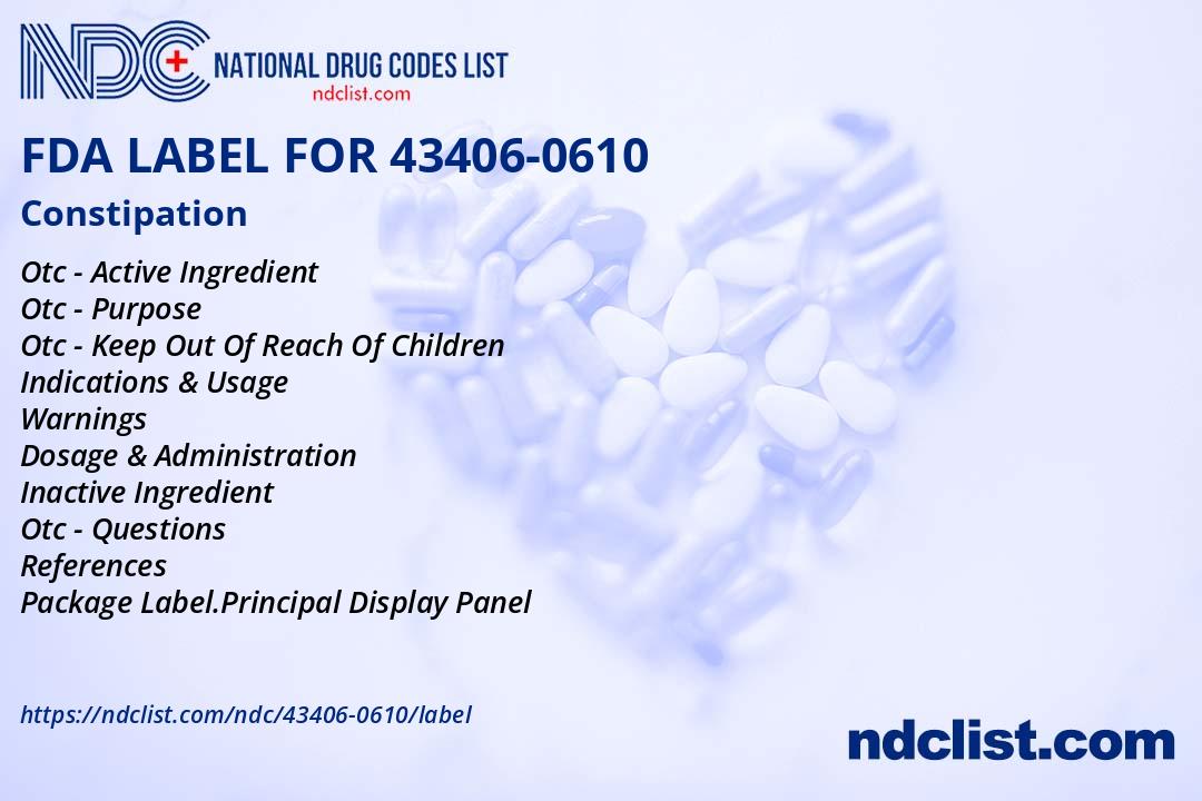 FDA Label for Constipation - Indications, Usage & Precautions