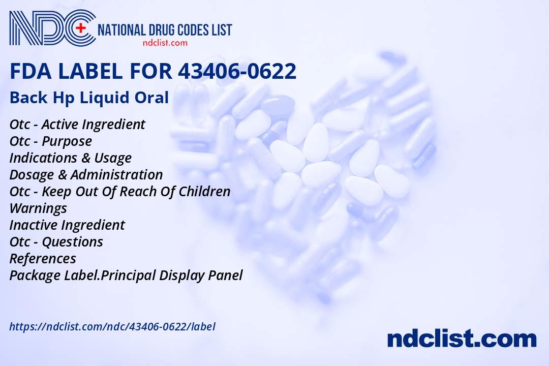 FDA Label for Back Hp Liquid Oral - Indications, Usage & Precautions
