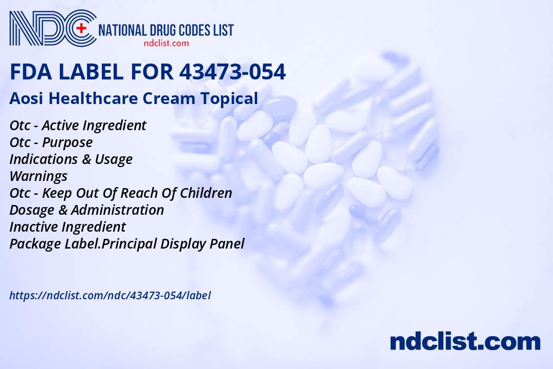 FDA Label for Aosi Healthcare Cream Topical - Indications, Usage ...