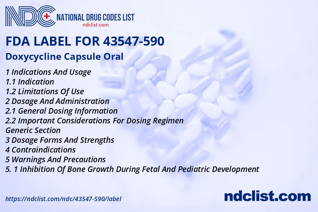 Doxycycline Capsule- FDA Label NDC43547-590