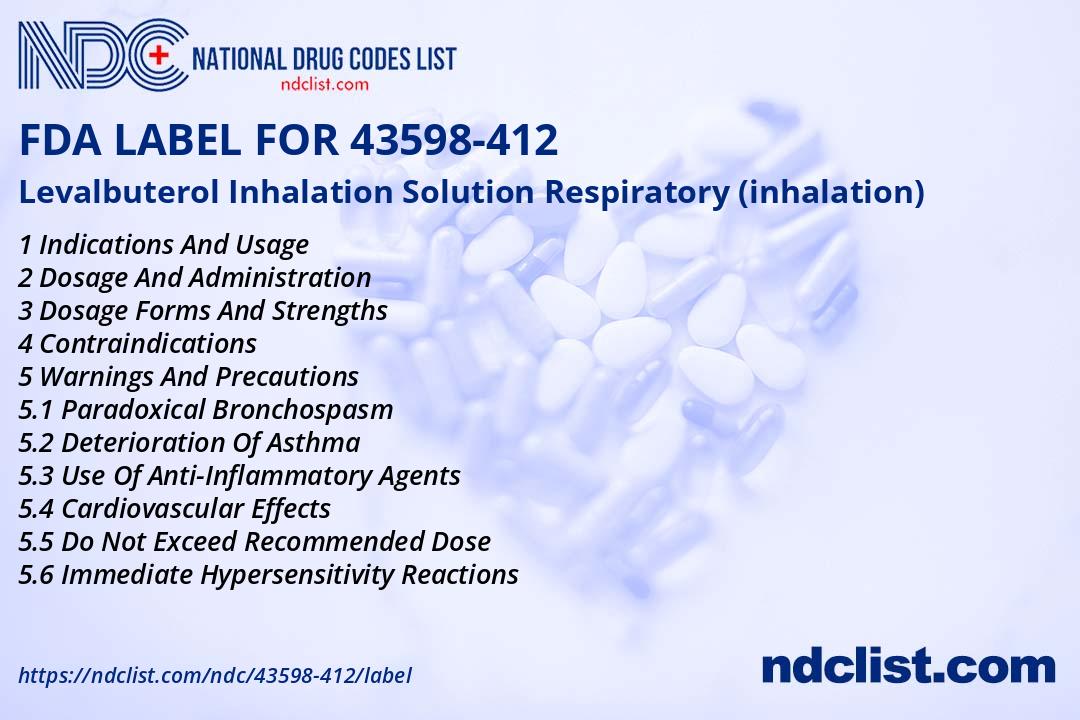FDA Label for Levalbuterol Inhalation Solution Respiratory (inhalation ...