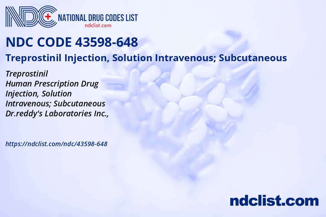 NDC 43598-648 Treprostinil Injection, Solution Intravenous; Subcutaneous