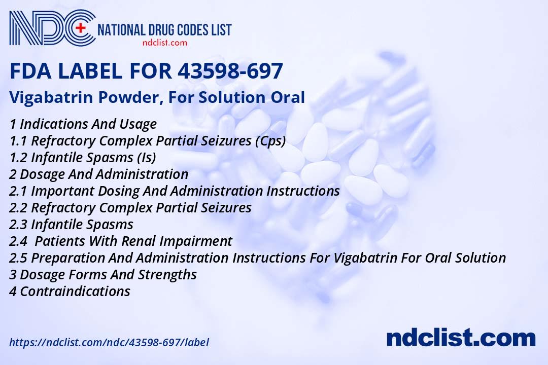 FDA Label for Vigabatrin Powder, For Solution Oral - Indications, Usage ...