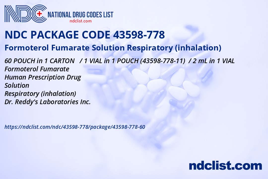 Formoterol Fumarate Solution- NDC43598-778-60