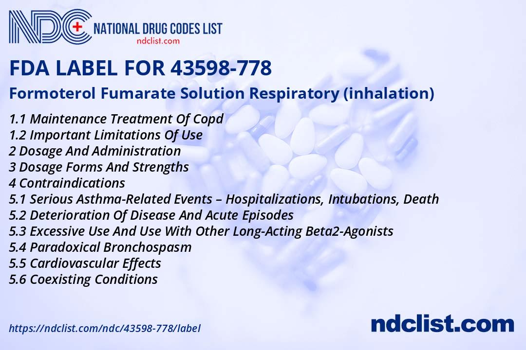 FDA Label for Formoterol Fumarate Solution Respiratory (inhalation ...