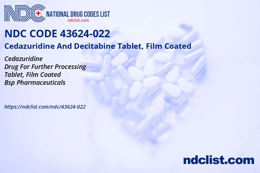 Cedazuridine And Decitabine NDC 43624-022