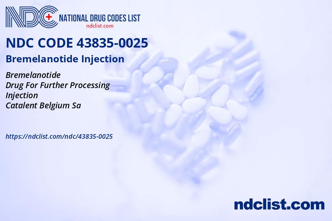 Bremelanotide Injection- NDC43835-0025