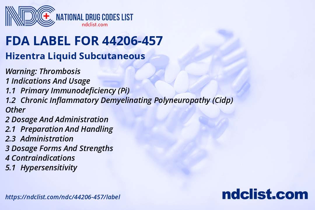 FDA Label for Hizentra Liquid Subcutaneous - Indications, Usage ...