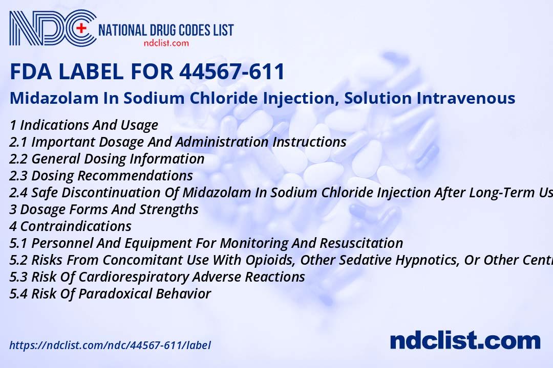 FDA Label for Midazolam In Sodium Chloride Injection, Solution ...