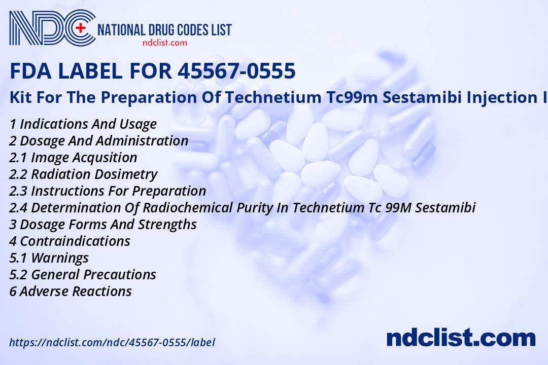 FDA Label for Kit For The Preparation Of Technetium Tc99m Sestamibi ...