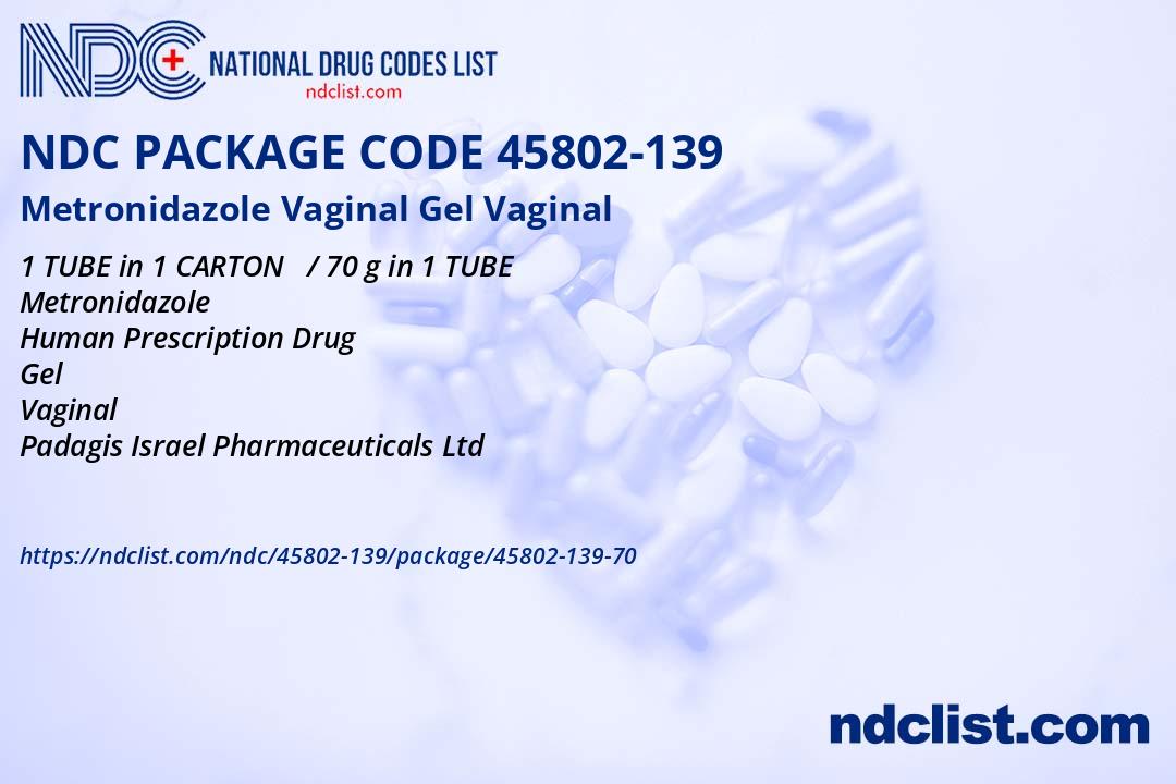 Metronidazole Vaginal Gel- NDC45802-139-70