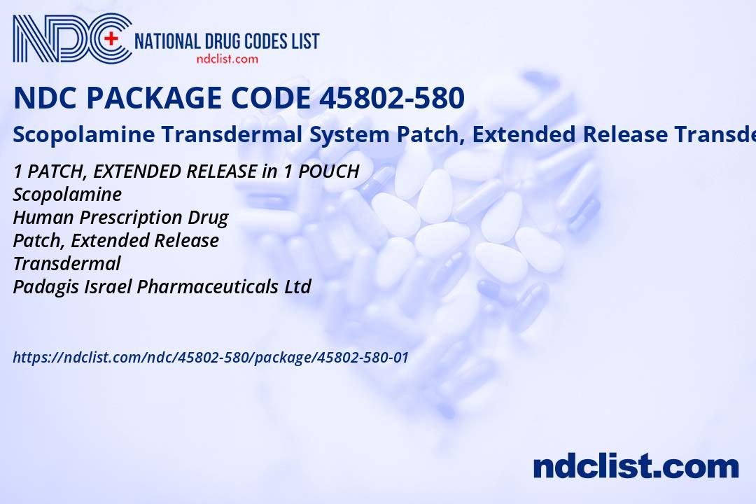 Scopolamine Transdermal System- NDC45802-580-01