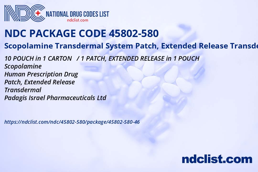 Scopolamine Transdermal System- NDC45802-580-46