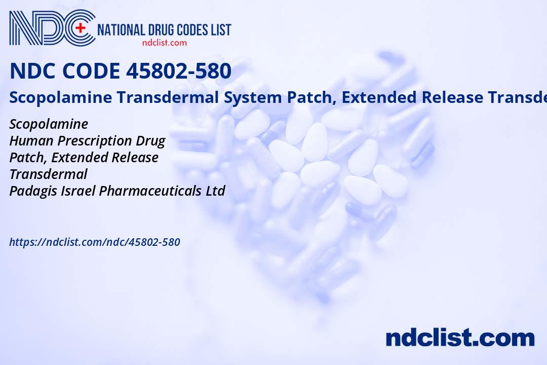 Scopolamine Transdermal System- NDC45802-580