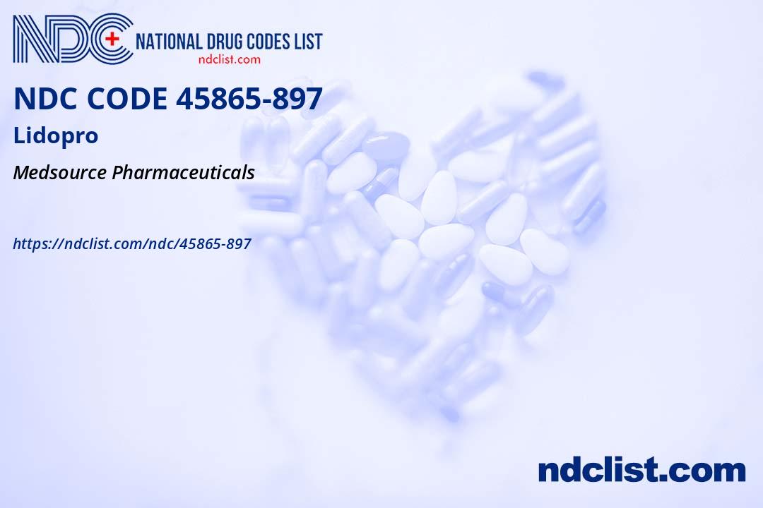 NDC 45865-897 Lidopro