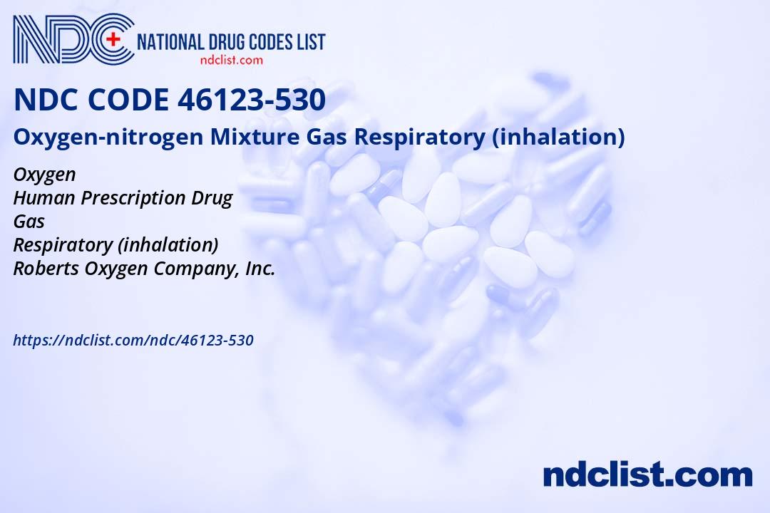 NDC 46123-530 Oxygen-nitrogen Mixture Gas Respiratory (inhalation)