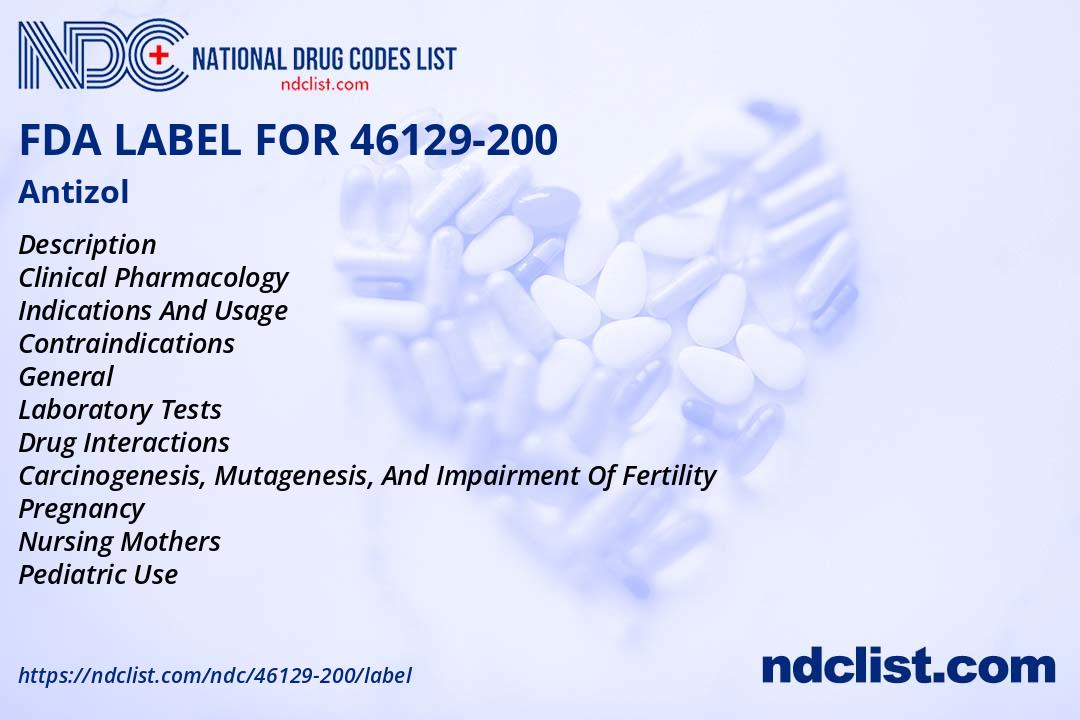 Antizol- FDA Label NDC46129-200
