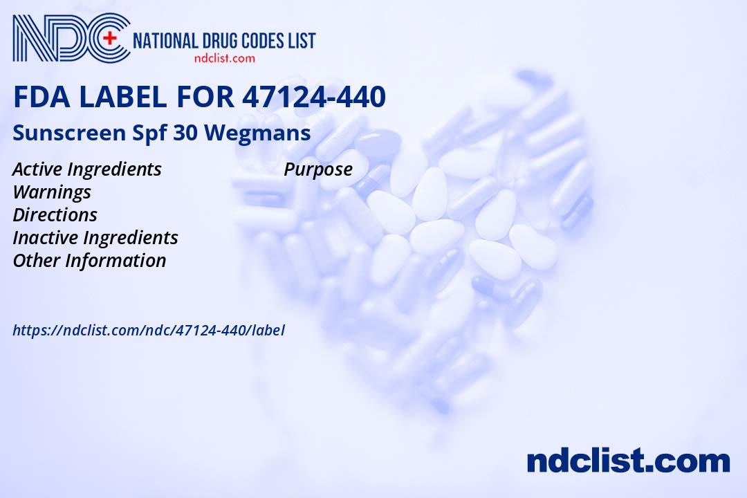 Sunscreen Spf 30- FDA Label NDC47124-440