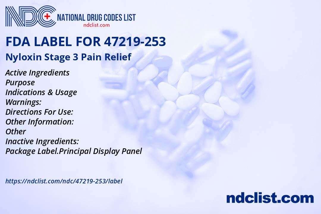 FDA Label for Nyloxin Stage 3 Pain Relief - Indications, Usage ...