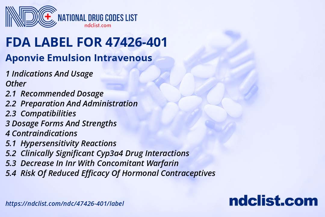 FDA Label for Aponvie Emulsion Intravenous - Indications, Usage ...