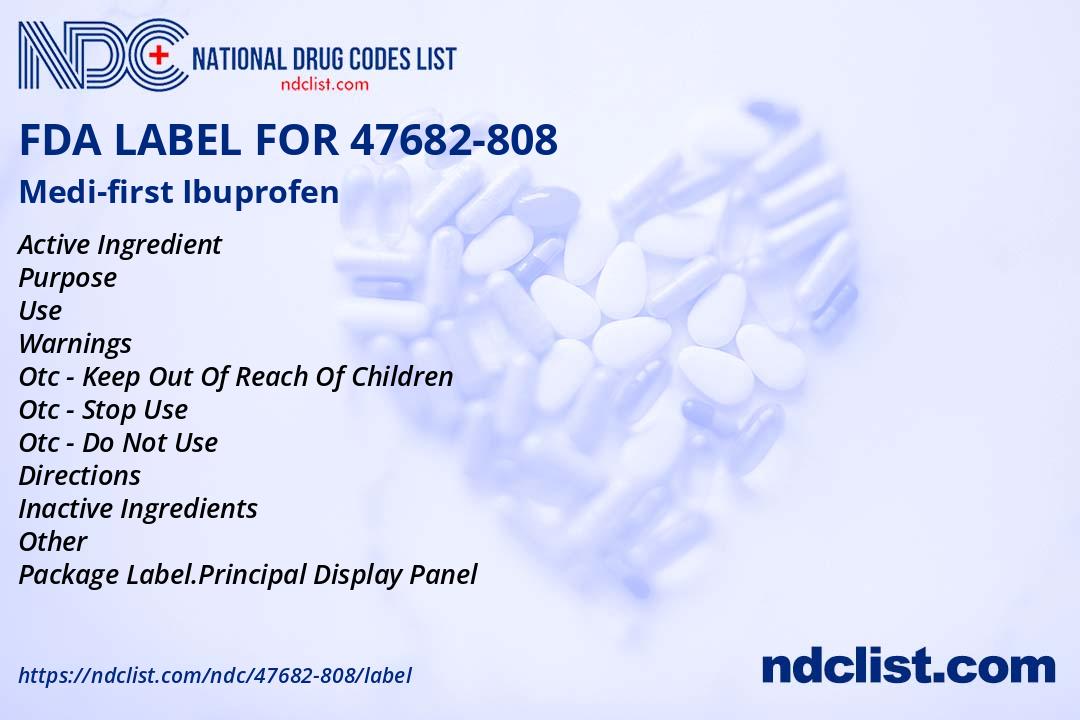 FDA Label for Medi-first Ibuprofen - Indications, Usage & Precautions