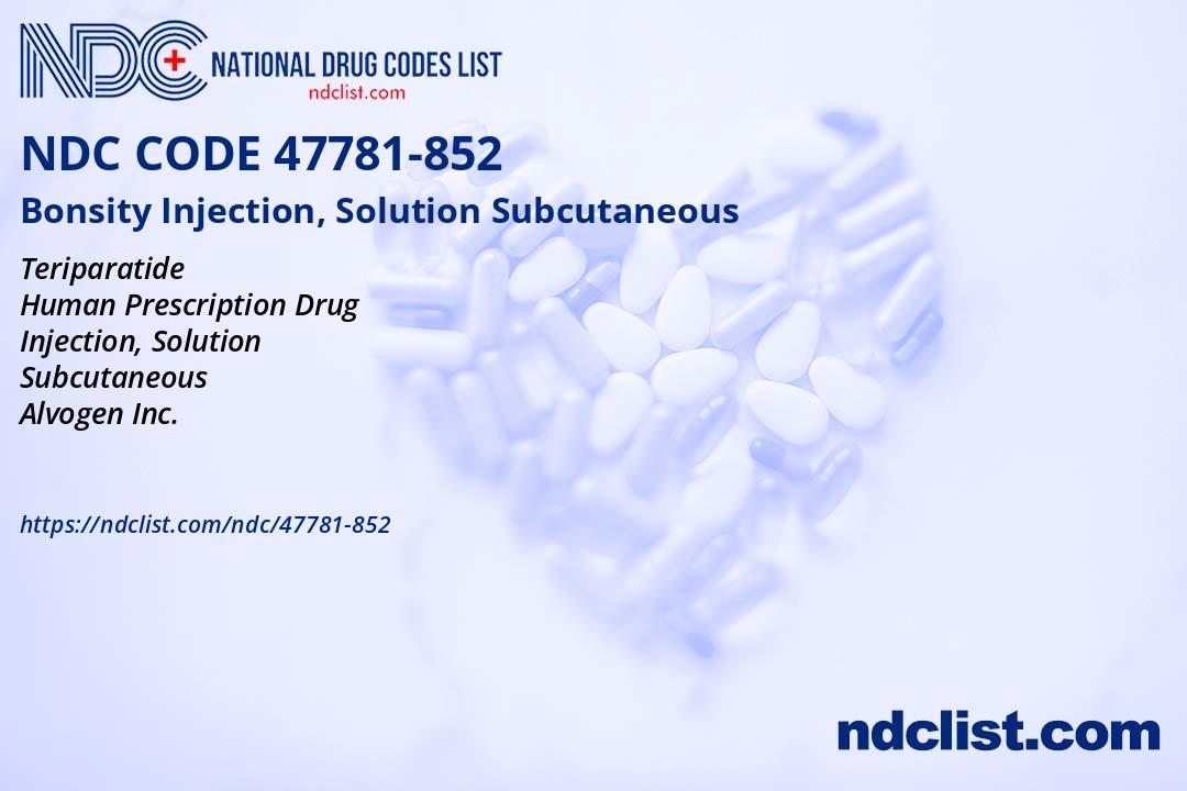 NDC 47781-852 Bonsity Injection, Solution Subcutaneous