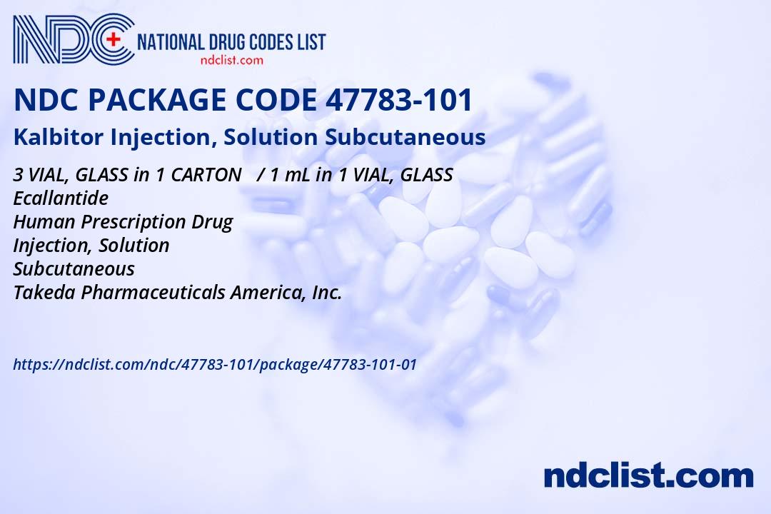 NDC Package 47783-101-01 Kalbitor Injection, Solution Subcutaneous