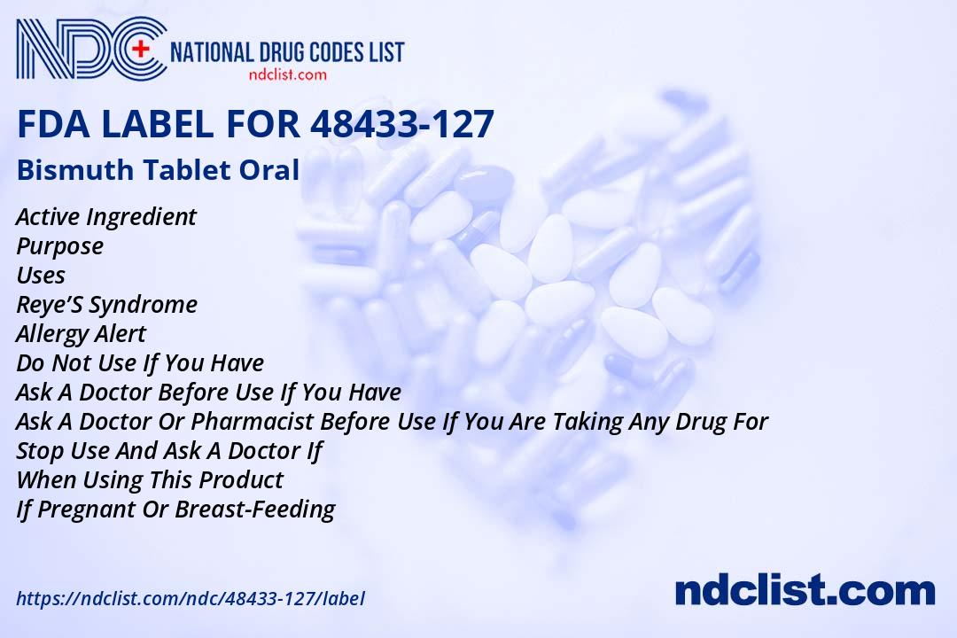 FDA Label for Bismuth - Indications, Usage & Precautions