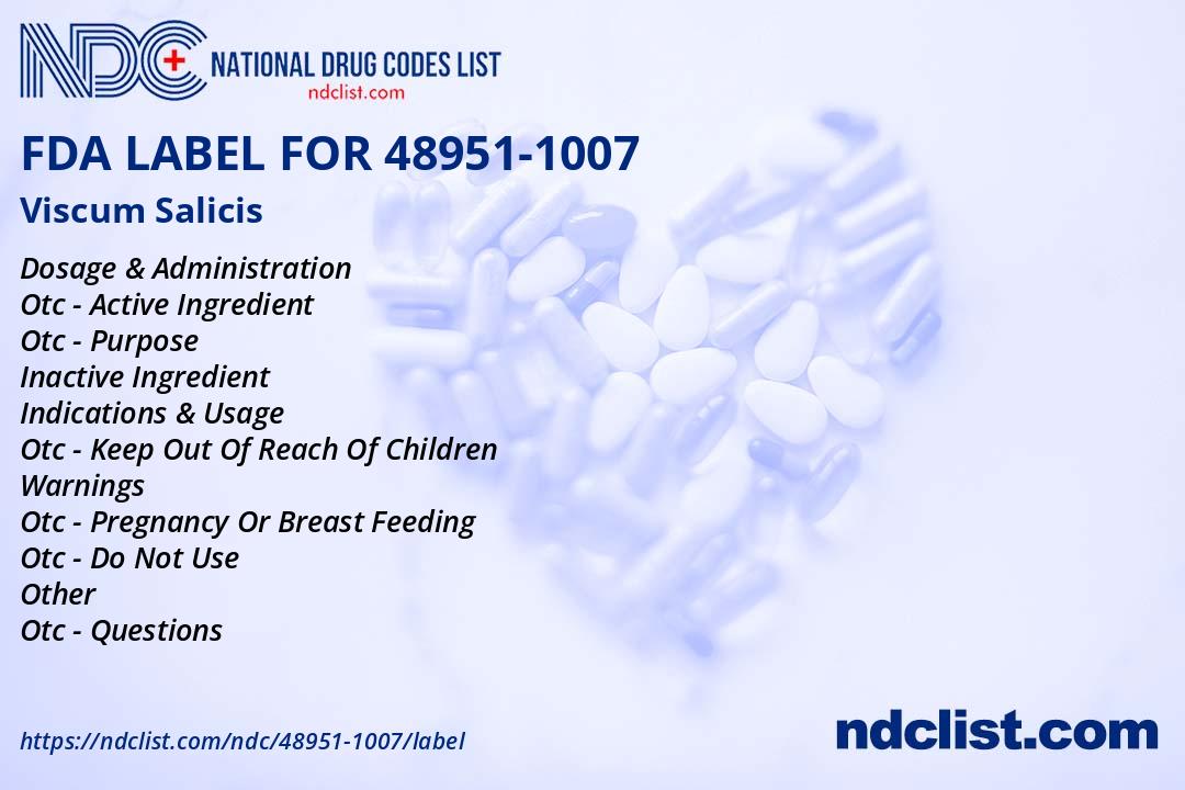 Viscum Salicis- FDA Label NDC48951-1007