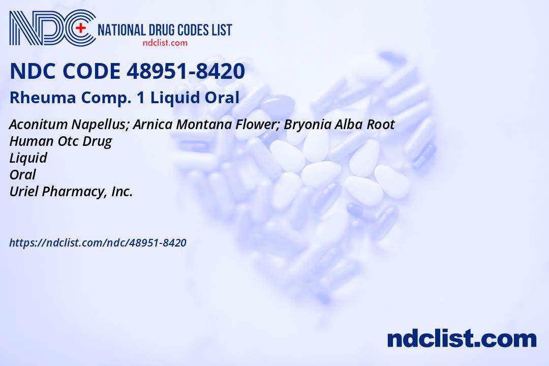 NDC 48951-8420 Rheuma Comp. 1 Liquid Oral