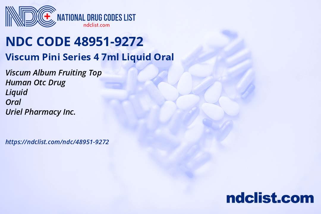 NDC 48951-9272 Viscum Pini Series 4 7ml Liquid Oral