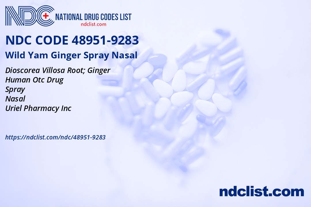NDC 48951-9283 Wild Yam Ginger Spray Nasal